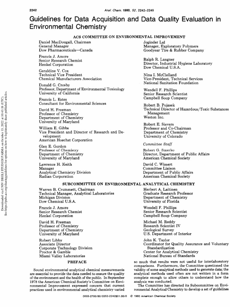 Guideline For Data Acquisition | PDF | Detection Limit | Accuracy And Precision