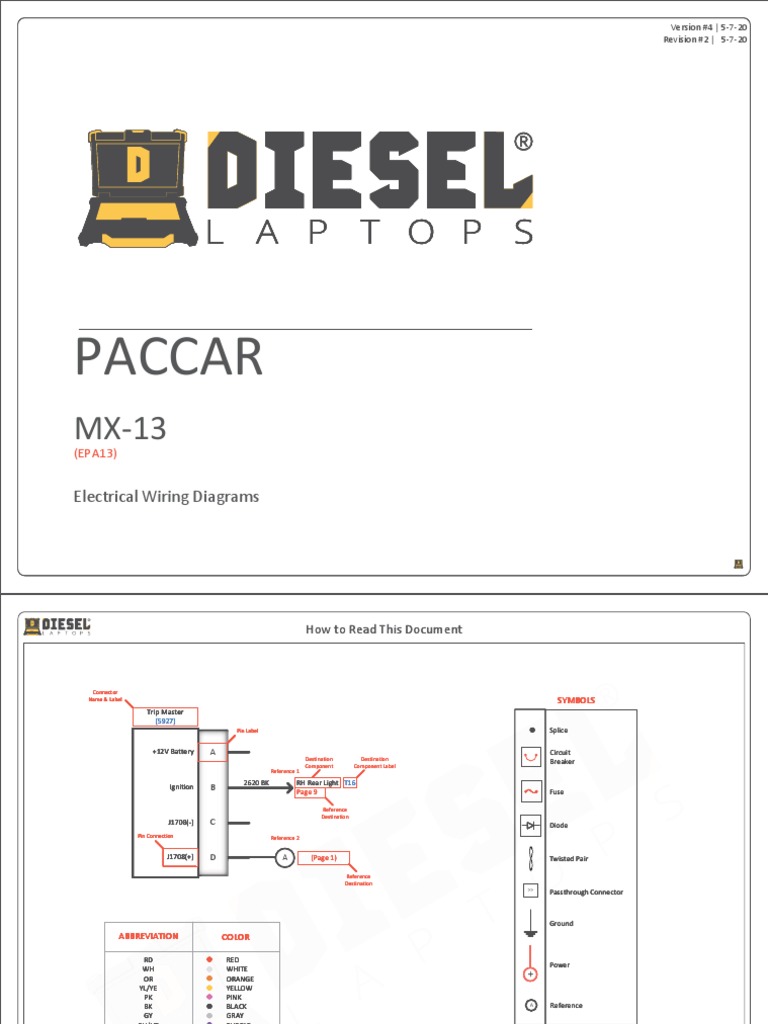 PACCAR MX-13 Wiring Diagrams Guide | PDF | Turbocharger | Internal ...