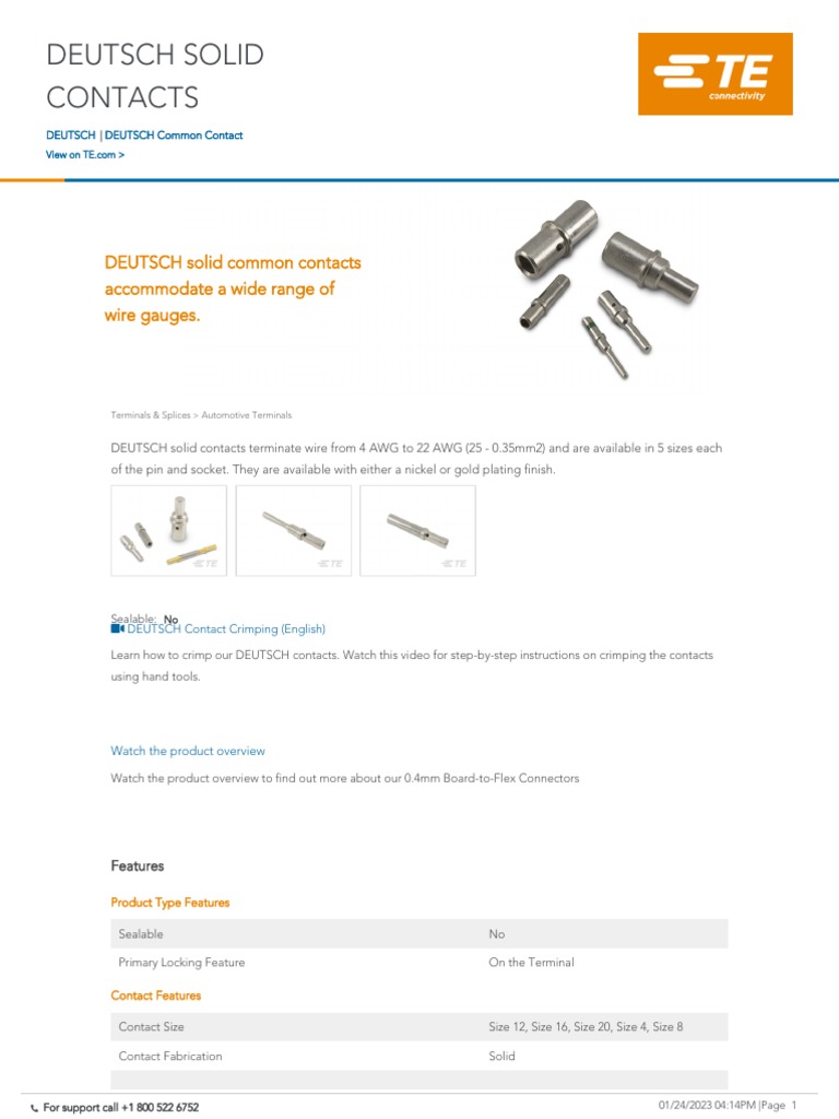 Product CAT D48 ST273.Datasheet | PDF | Electrical Connector | Materials