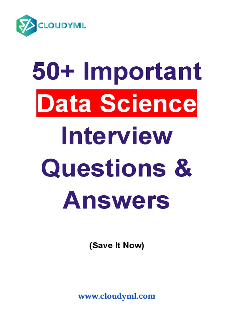Data Science Interview QnAs by CloudyML | PDF | Principal Component Analysis | Conceptual Model