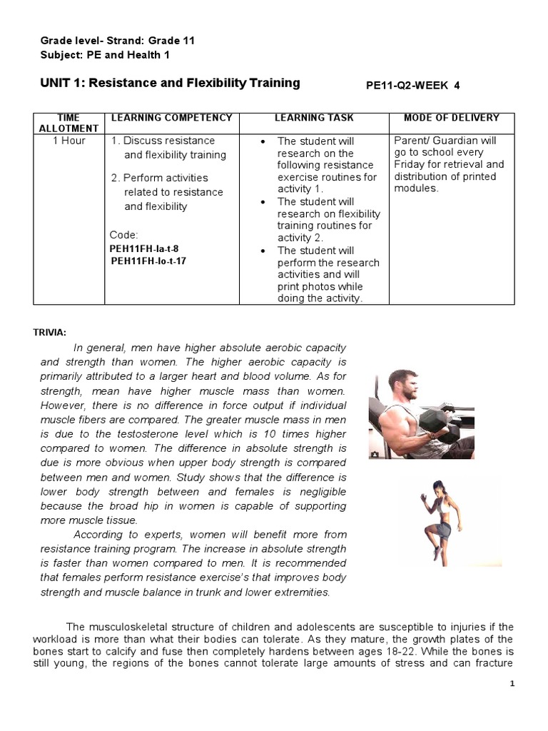 Resistance and Flexibility Training for Adolescent Physical Education ...