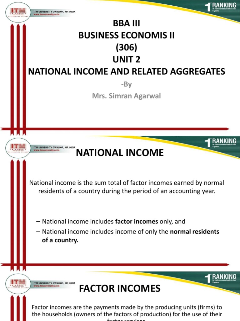 National Income and Related Aggregates | PDF | Gross Domestic Product ...