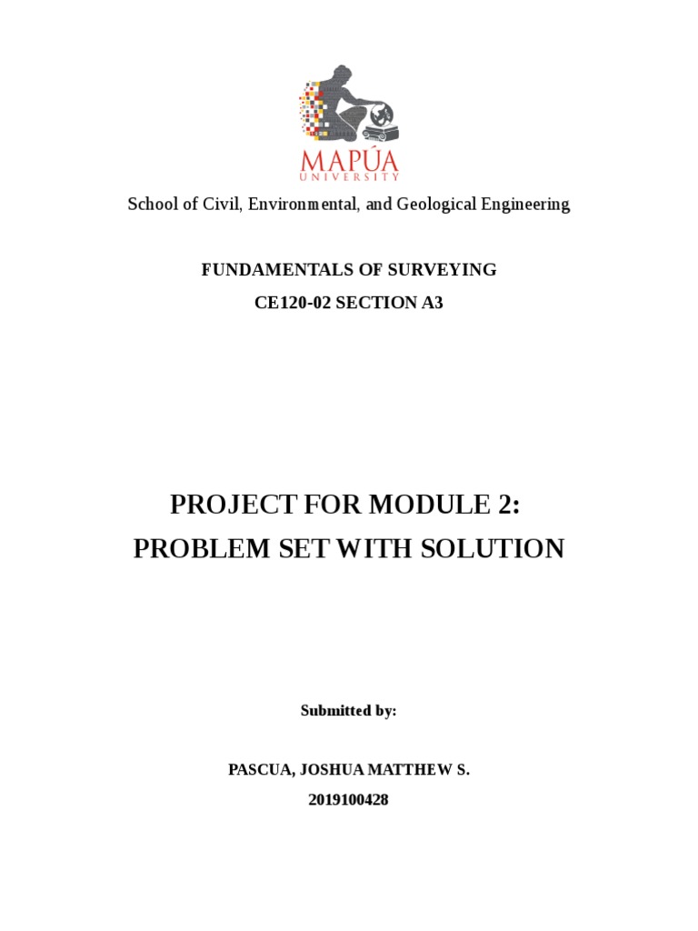 Pascua Project For Module 2 Problem Set With Solution | PDF | Metrology ...