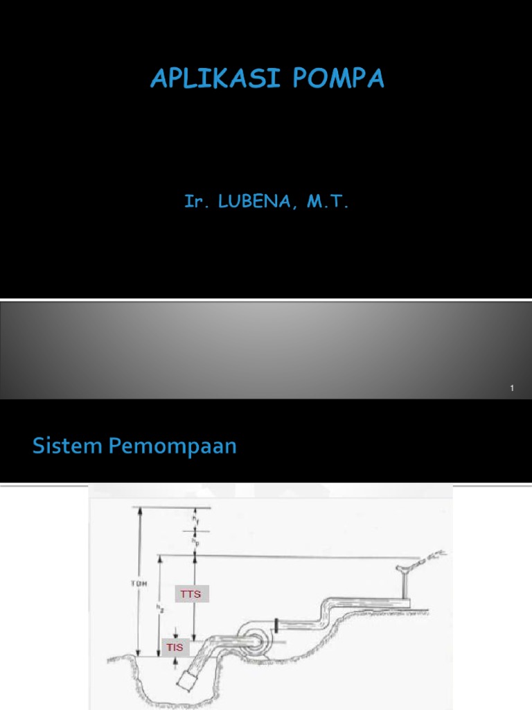 TTS TIS TDH pompa air statik isap total head kehilangan energi | PDF