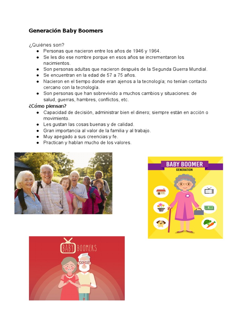 Clasificación de Generaciones Humanas | PDF