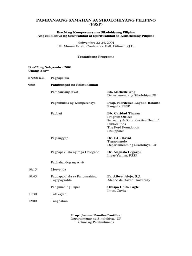 Conference 2001 | PDF
