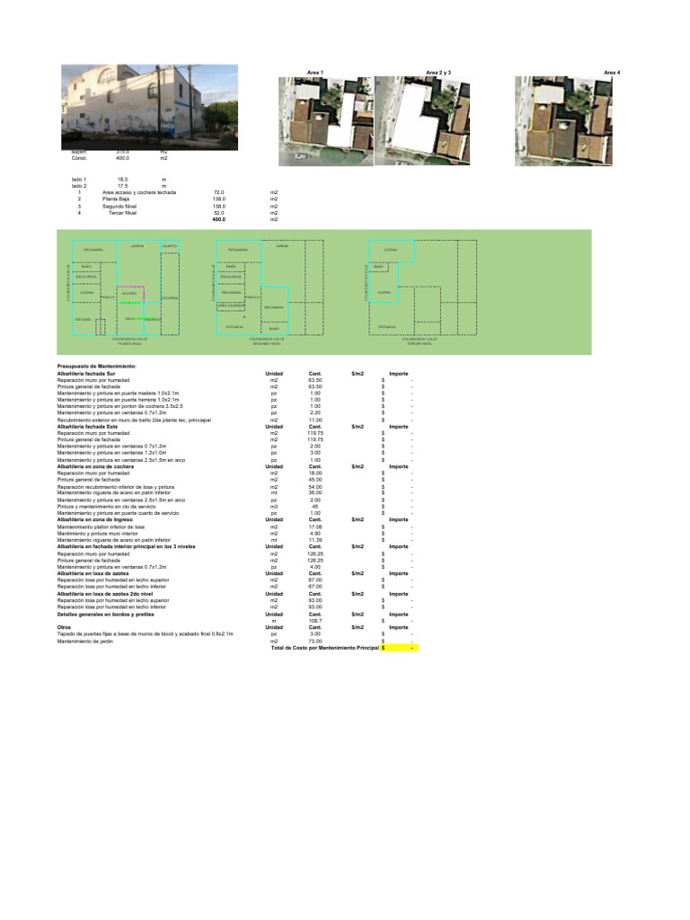 Cotizacion Mantenimiento Casa | PDF | Ingeniero civil | edificio