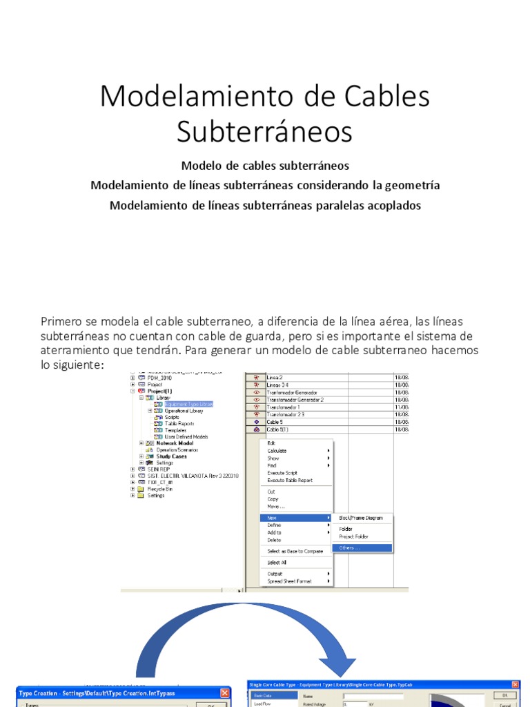 Modelado de líneas subterráneas paralelas acopladas considerando la geometría y el sistema de ...