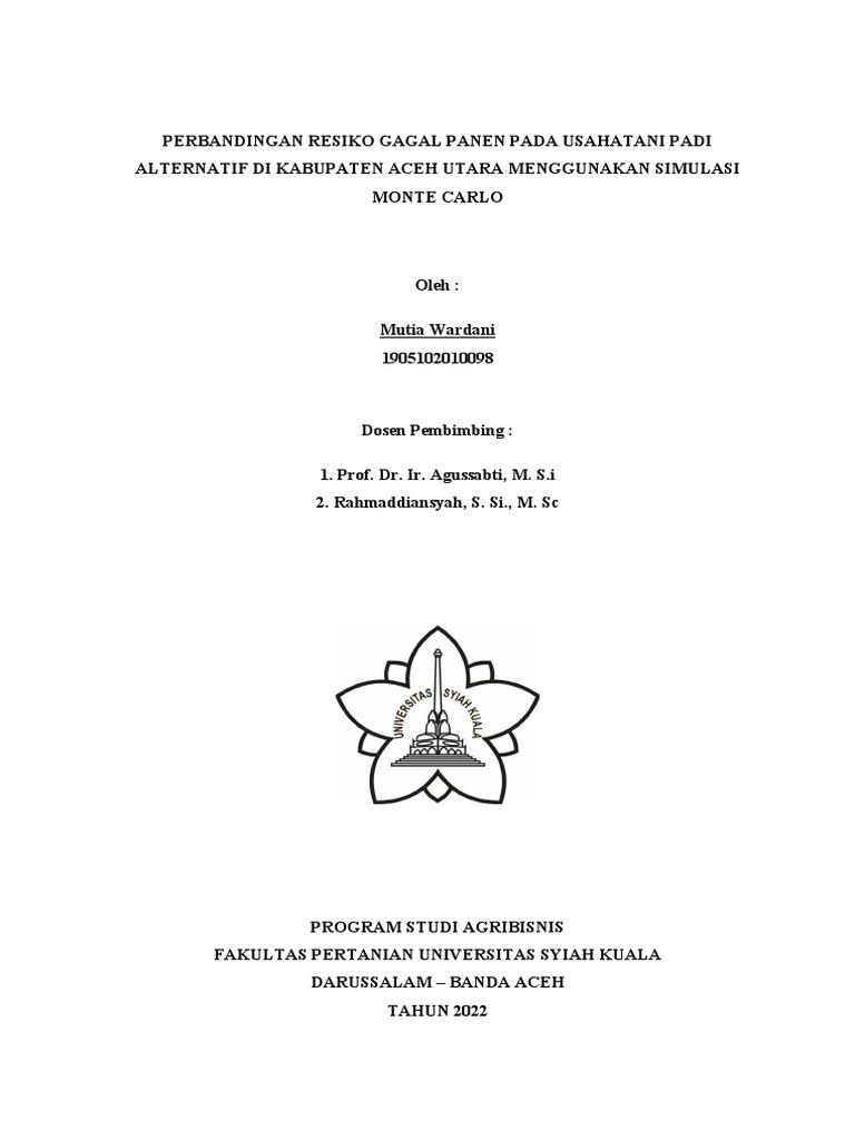 Proposal Skripsi Mutia Wardani 1905102010098 | PDF | Teknologi & Rekayasa