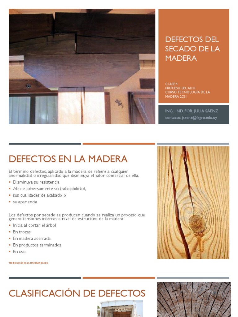 Defectos del Secado de la Madera | PDF | Madera | Estrés (Mecánica)
