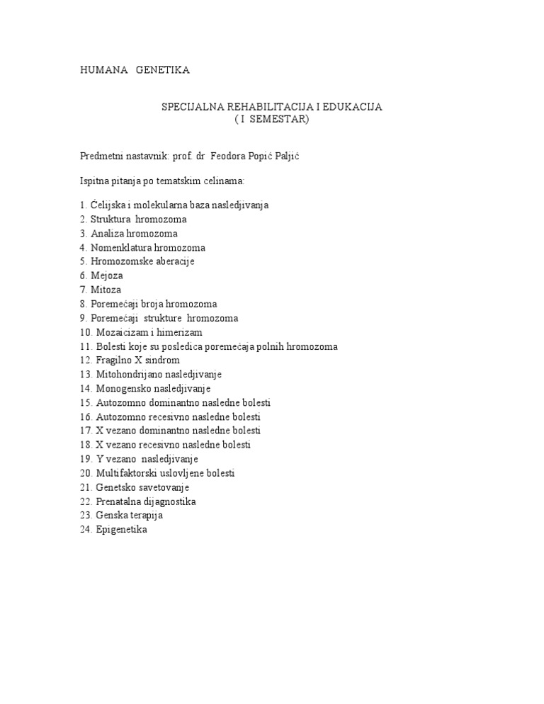 Humana Genetika | PDF