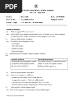 Class 6 ch-4 Exploring Magnets | PDF | Magnet | Magnetism