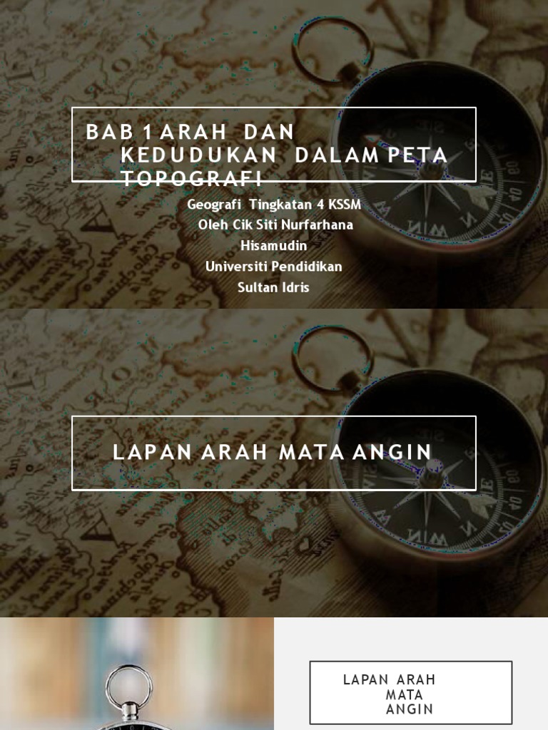 Geo t4 KSSM Bab 1 Arah Dan Kedudukan Dalam Peta Topografi Zila Khalid | PDF