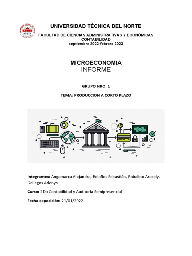 informe Microeconomia | PDF | Microeconomía | Ciencias económicas
