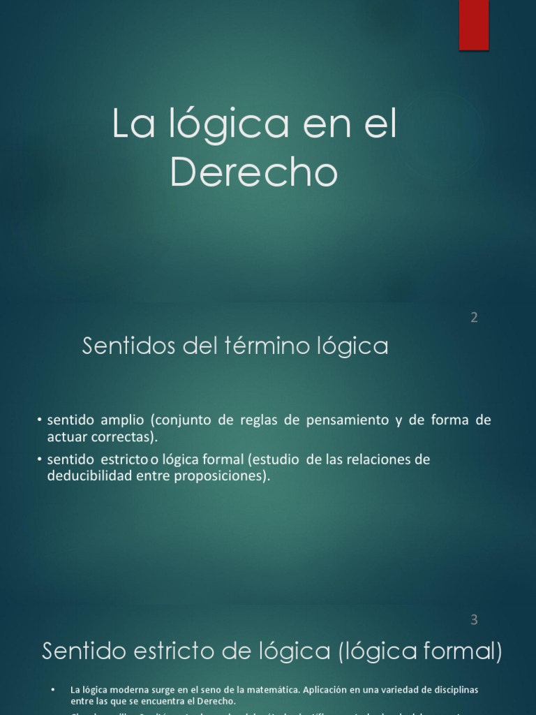 Lógica en El Derecho | PDF | Lógica | Inferencia