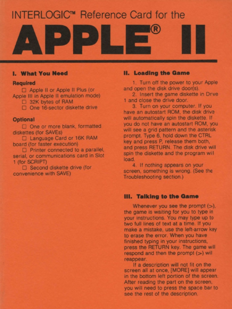 Interlogic Refcard Ap2 Alt2 | PDF | Floppy Disk | Computer Data Storage