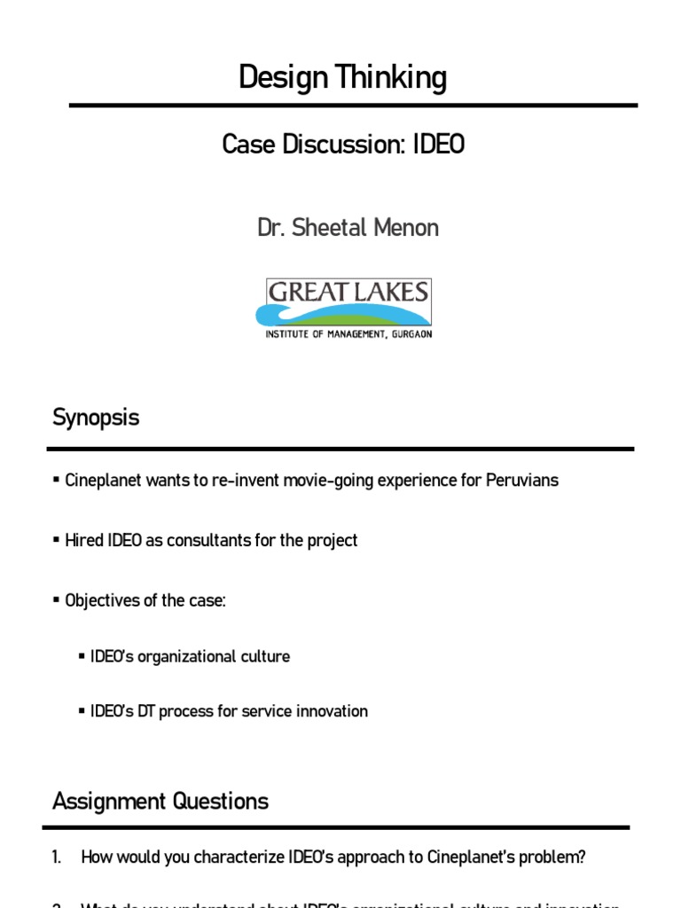 Design Thinking - IDEO Case Study | PDF | Design Thinking | Design Design Thinking - IDEO Case Study | PDF | Design Thinking | Design
