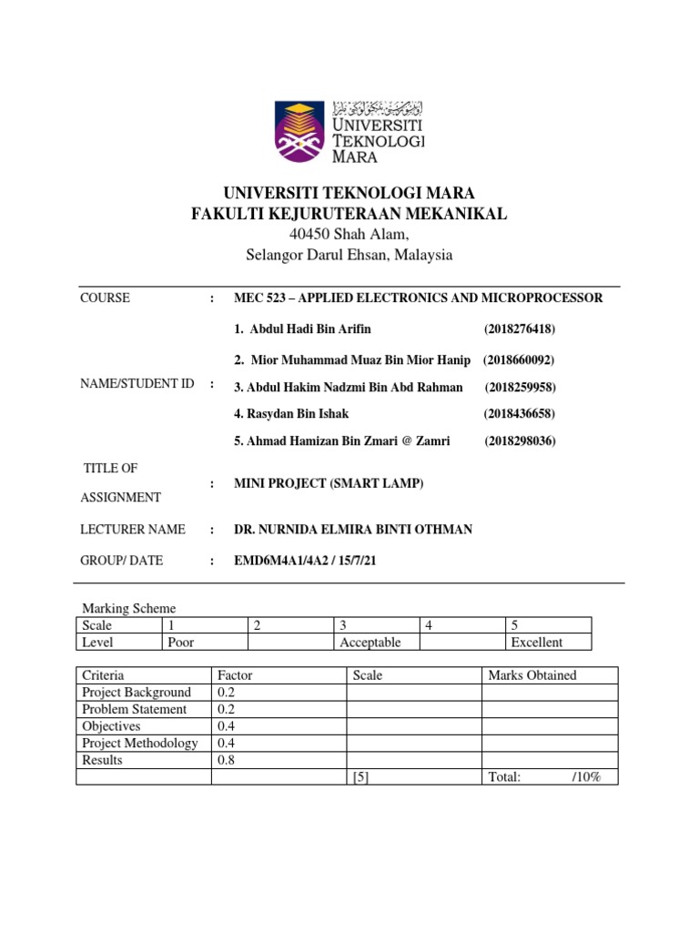 Smart Lamp Report | Download Free PDF | Lighting | Light Emitting Diode