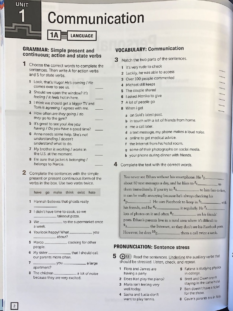 B1+ Unit 1 Workbook | PDF