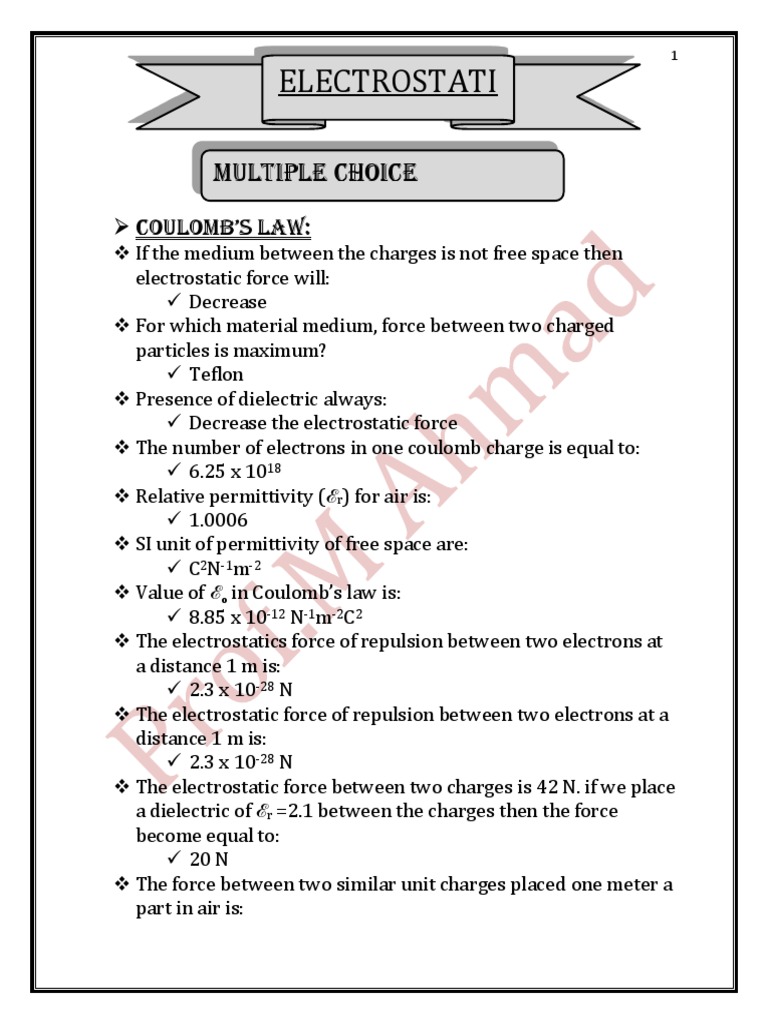 Chapter 12 ELECTROSTATICS | PDF | Capacitor | Capacitance