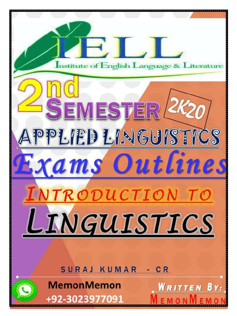 Linguistics II | PDF | Language Arts & Discipline | Foreign Language Studies