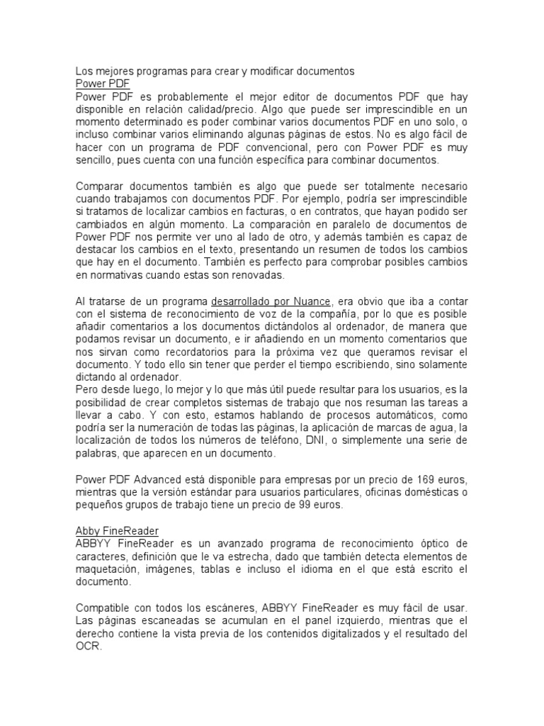 Mejores Programas Paqueteria Office | PDF | Archivo de computadora ...