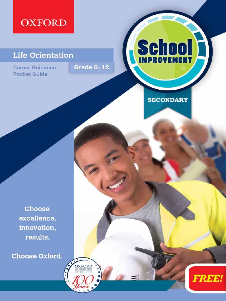 1 School Improvement Guide Life Orientation Career Guidance Pocket Guide Grade 8-12 | PDF ...