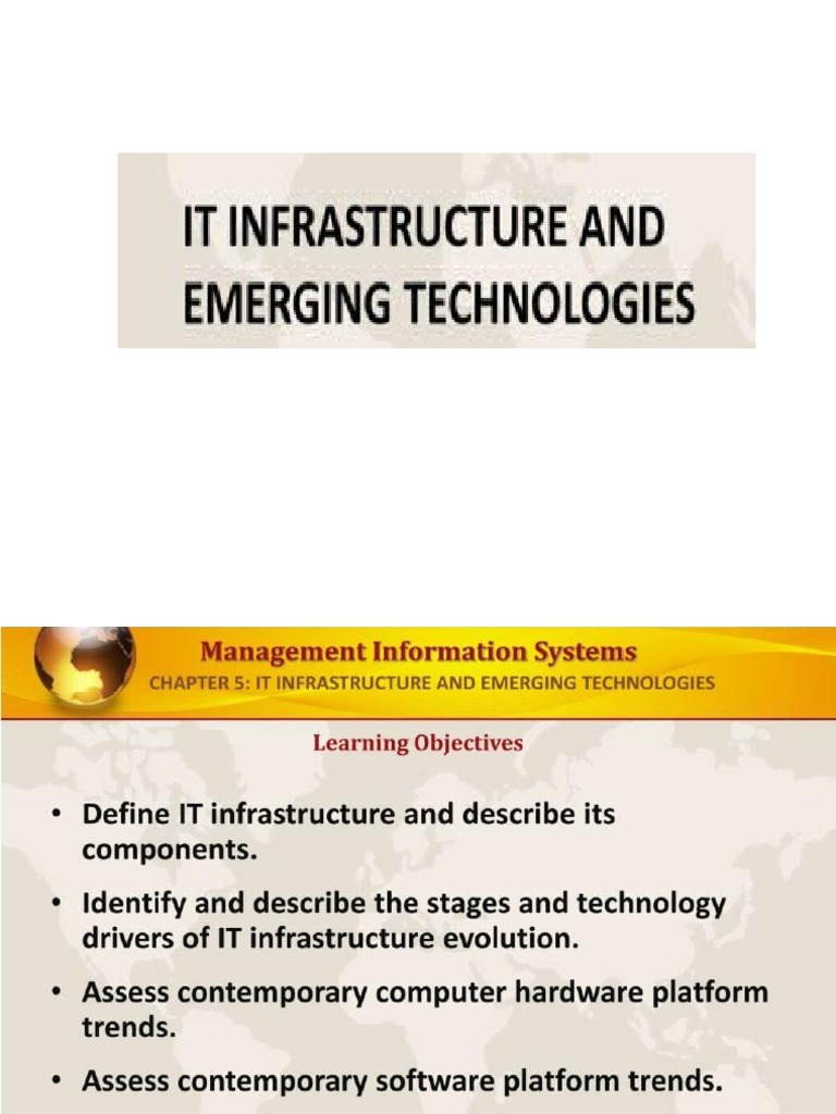 Lesson 5 Information Technology Infrastructure and Emerging ...