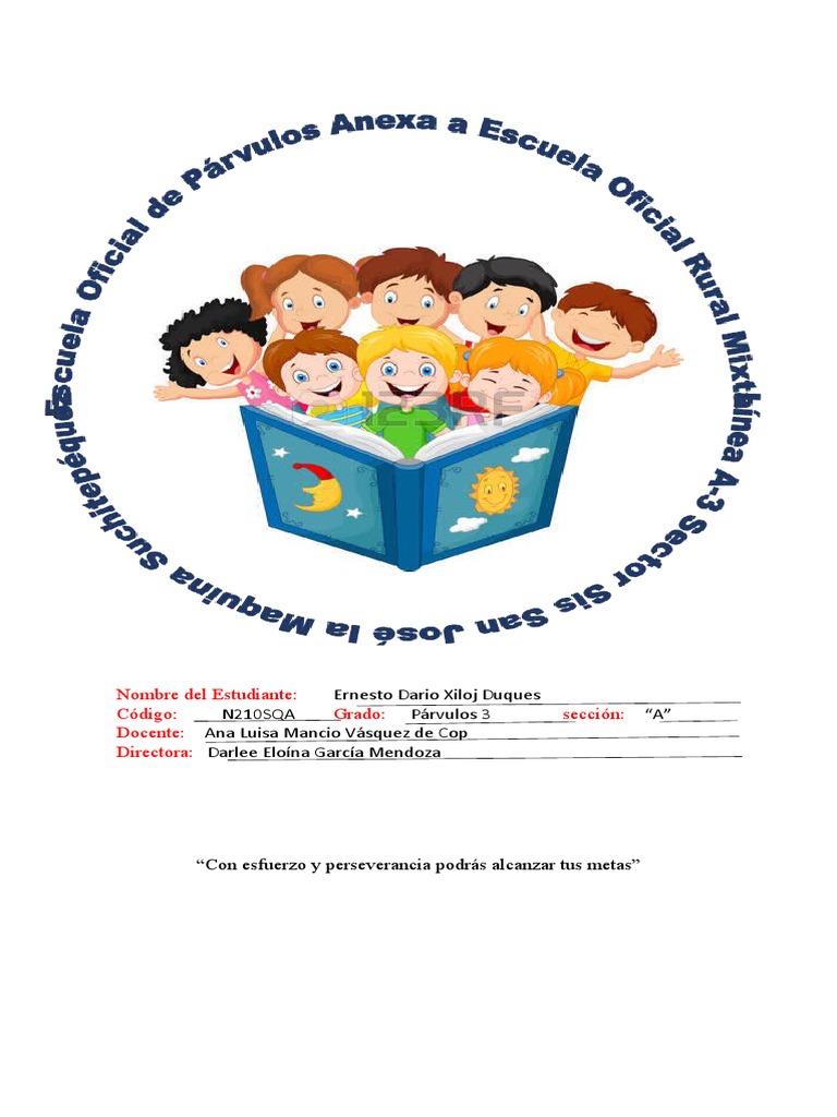 Caratula Folder Escuela | PDF