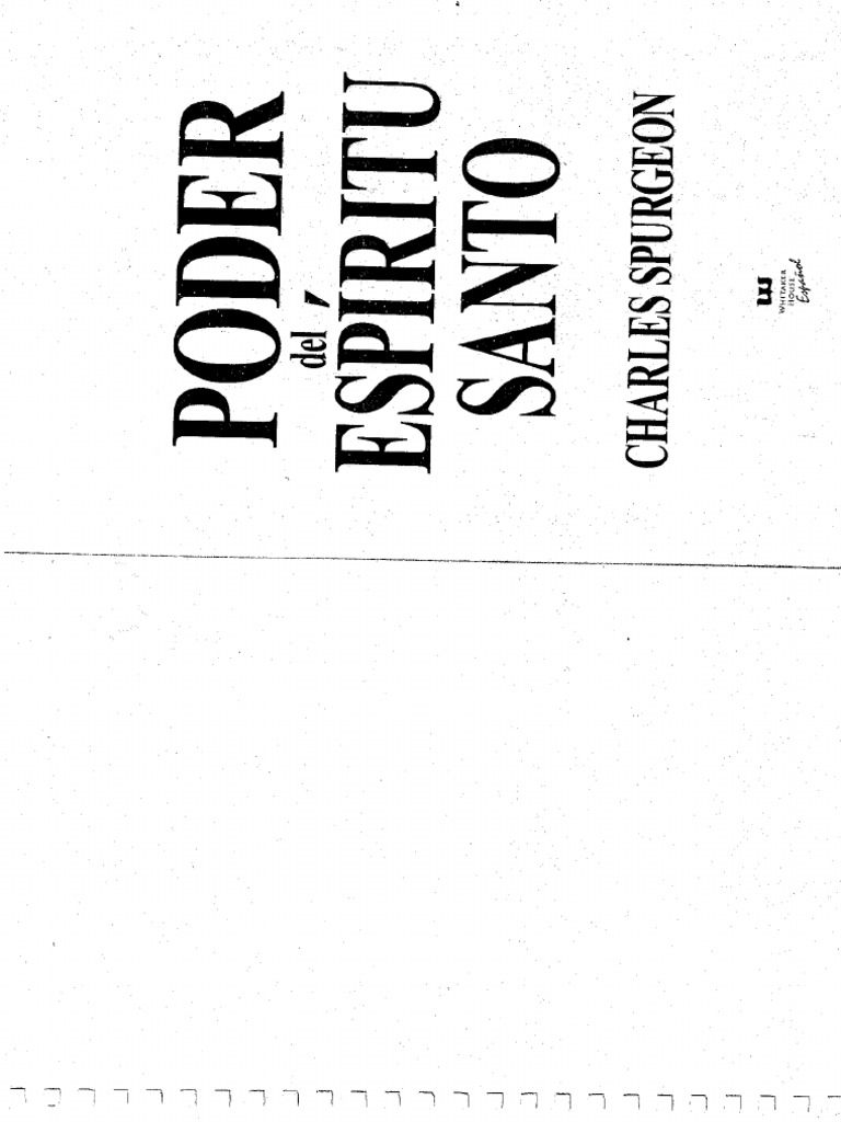 El Poder Del Espiritu Santo | PDF