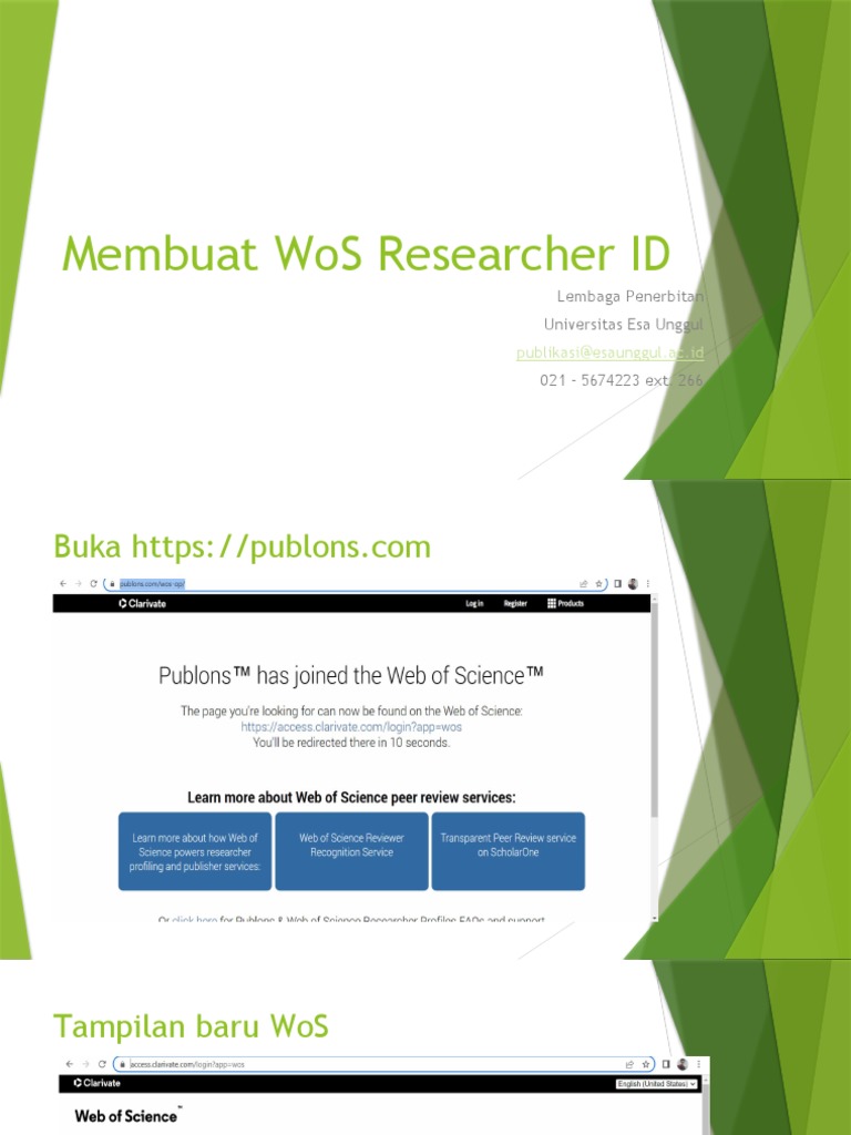 Tutorial Membuat Wos Id | PDF