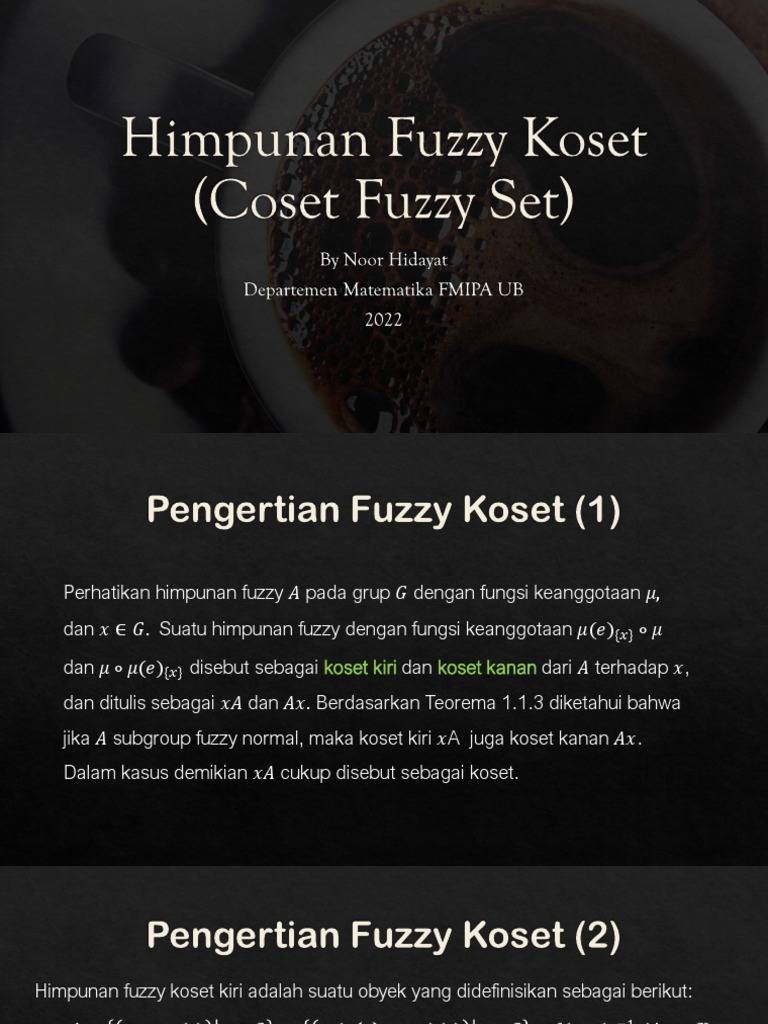 Koset Fuzzy Edit2 | PDF | Sains & Matematika