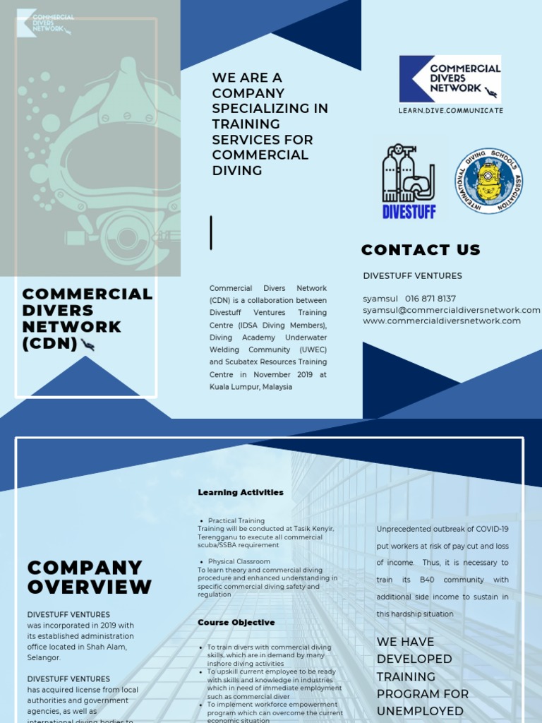 CDN Diving Course Brochure | PDF | Scuba Diving | Underwater Diving