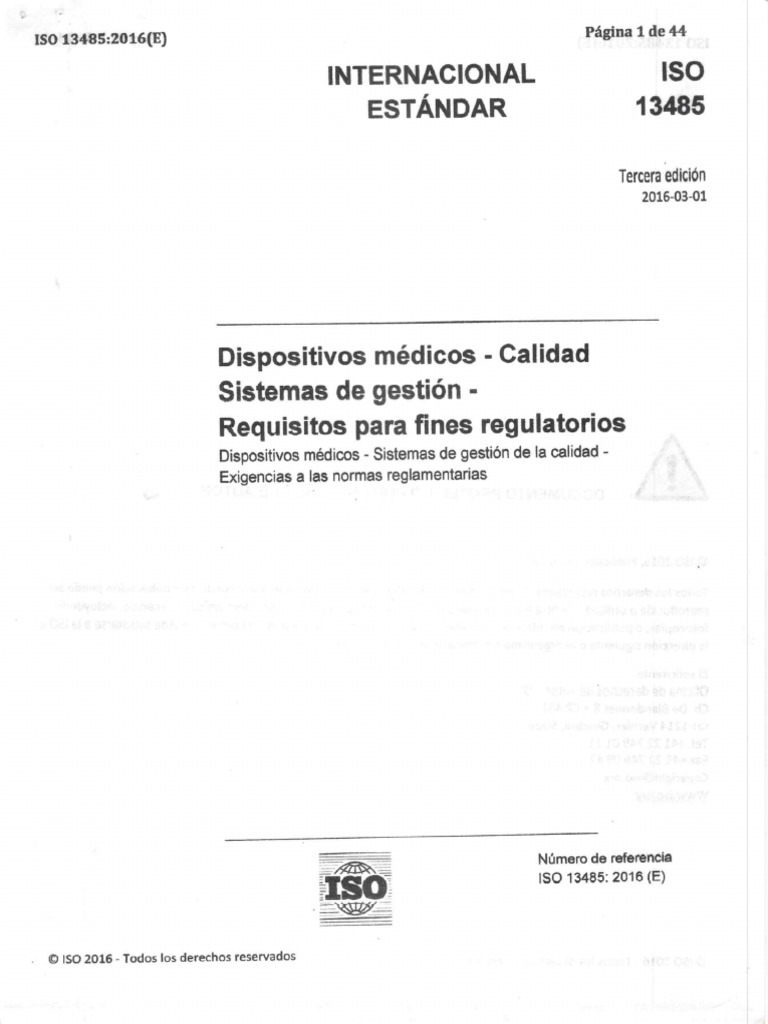 Iso 13485-2016 | PDF