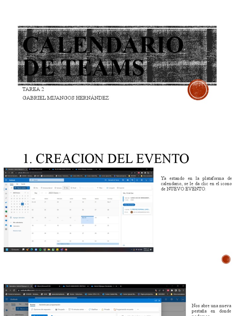 Tarea 2. Calendario de Teams | PDF