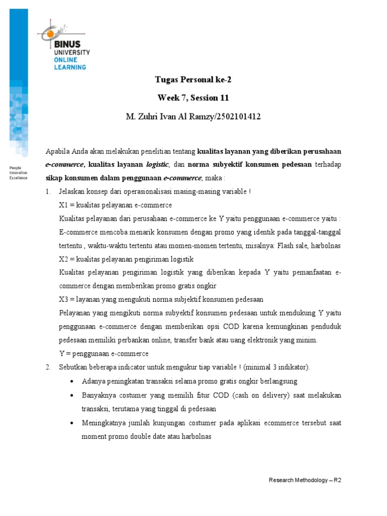 M. Zuhri Ivan Al Ramzy 2502101412 - TP2 Me | PDF | Bisnis