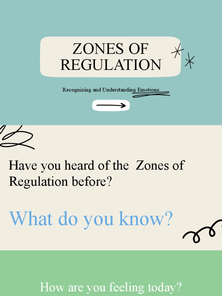 Intro Zones of Regulation Presentation | PDF | Emotions | Psychology
