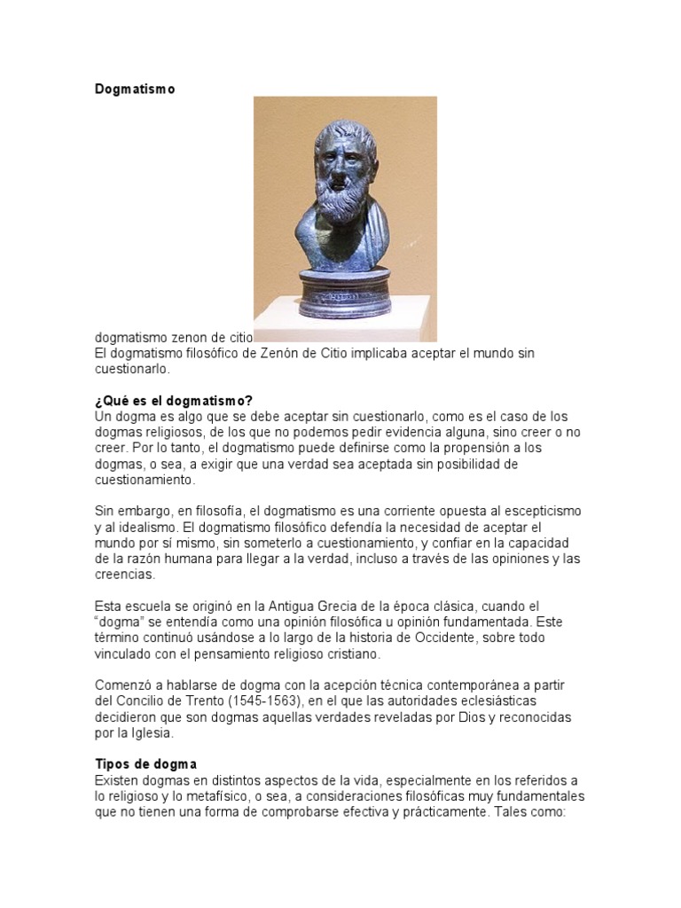 Definición y Tipos de Dogmatismo | PDF | Dogma | Escepticismo