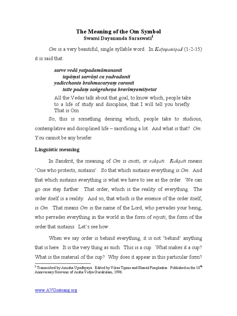 Understanding the Om Symbol | PDF | Foreign Language Studies | Religion ...