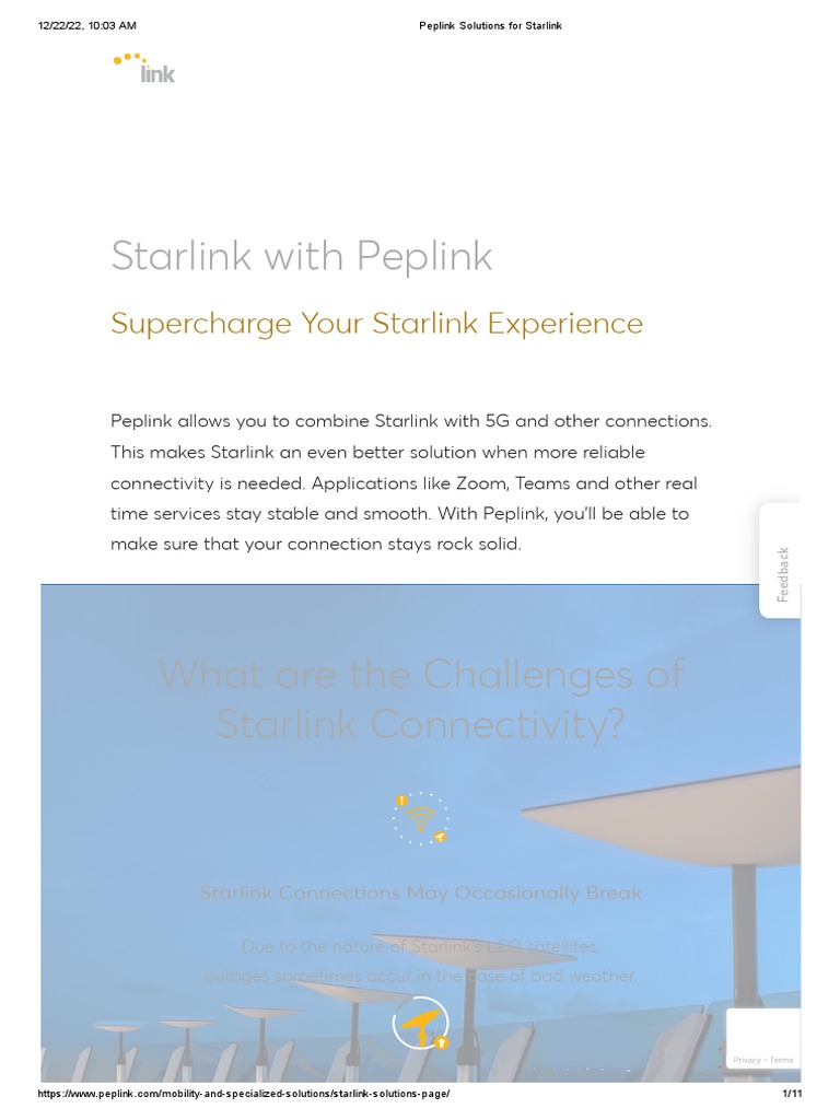 Peplink Solutions For Starlink | PDF | Videotelephony | Voice Over Ip