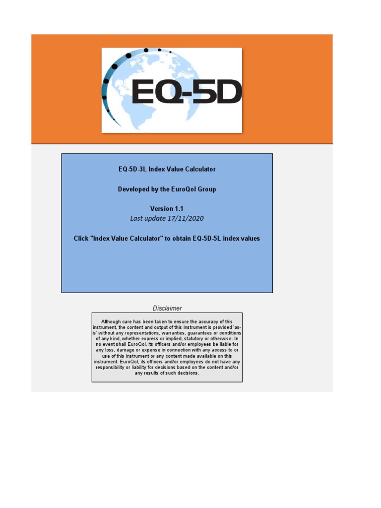 EQ 5D 5L Index Value Calculator V1.1 | PDF | Private Law
