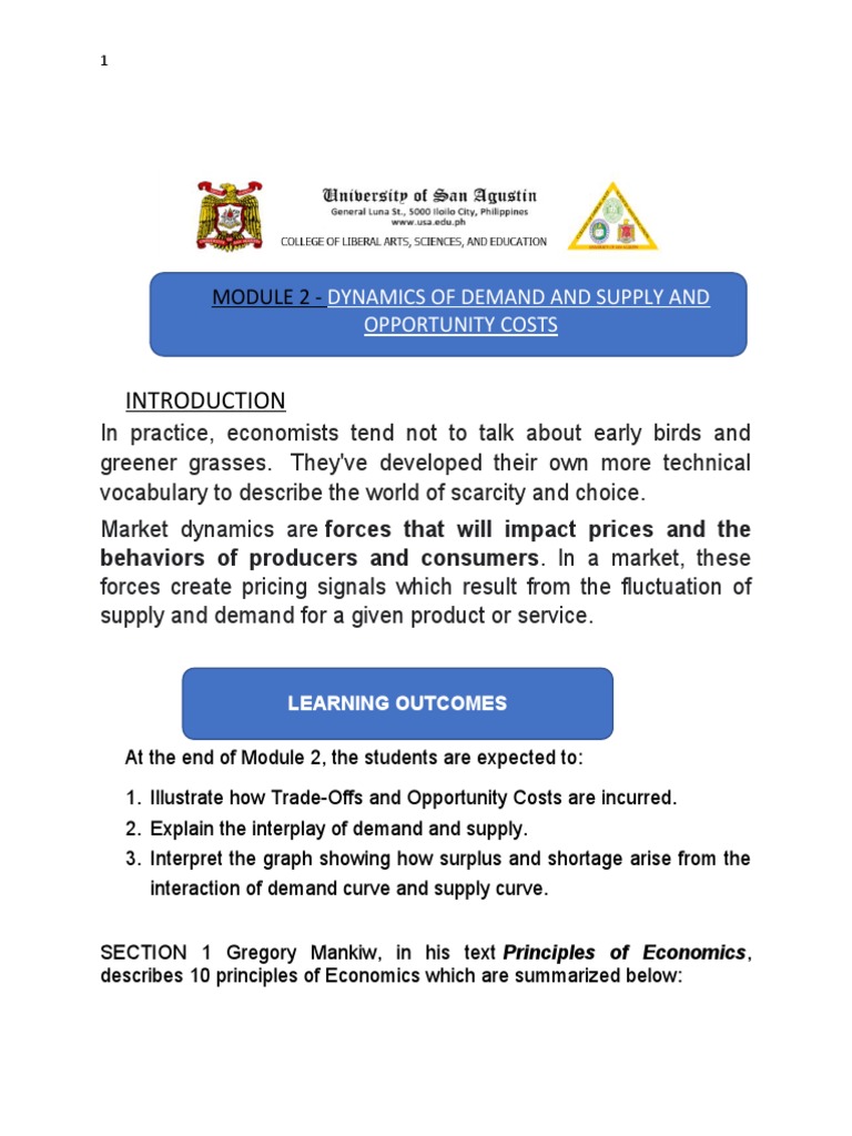Demand, Supply, and Opportunity Costs Explained | PDF | Supply And ...