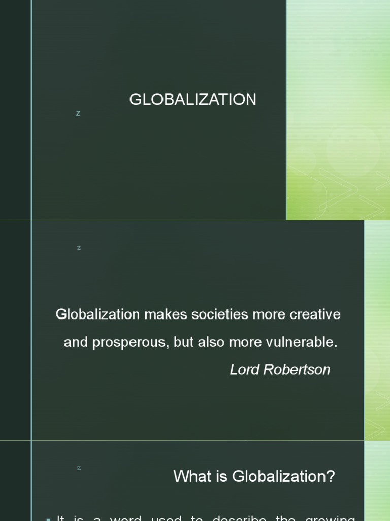 Understanding Globalization: Types & Impact | PDF | Globalization ...