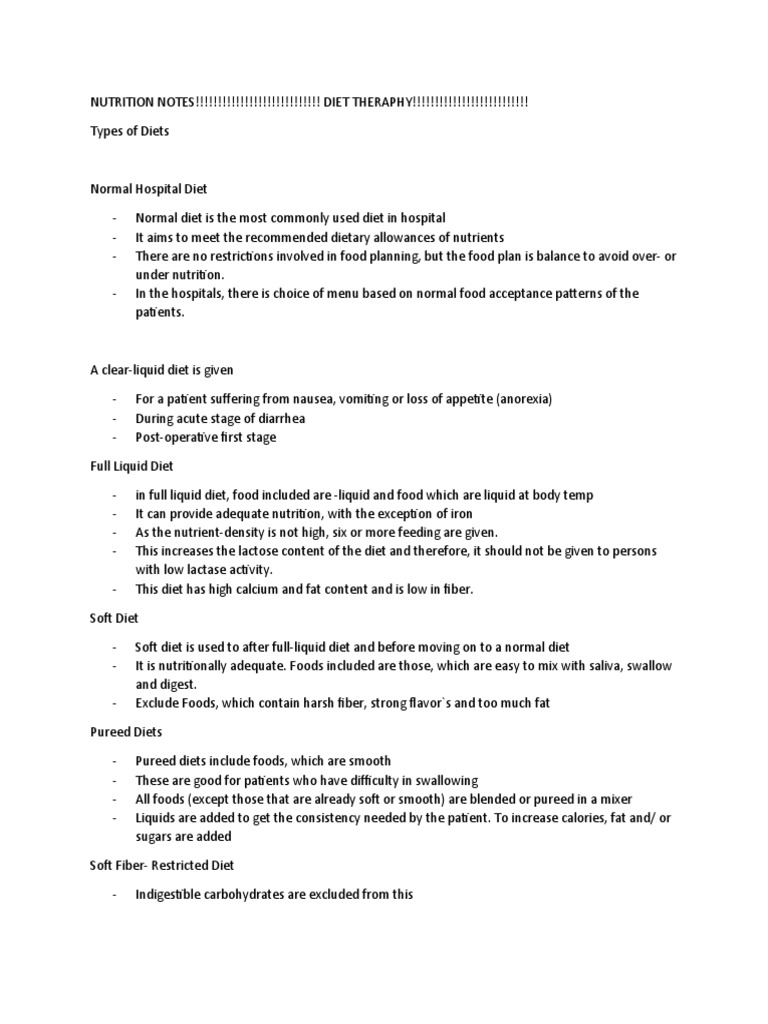 Nutrition Notes | PDF | Foods | Diet (Nutrition)