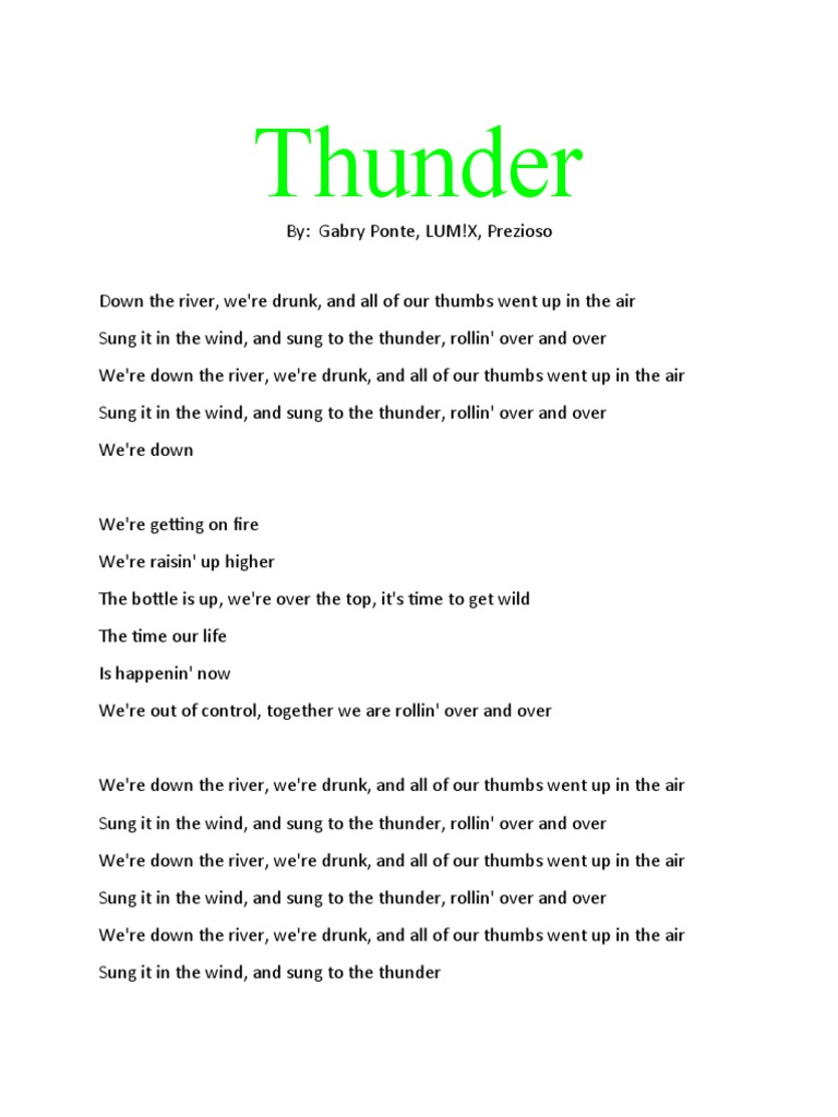 Thunder | PDF | Poetry
