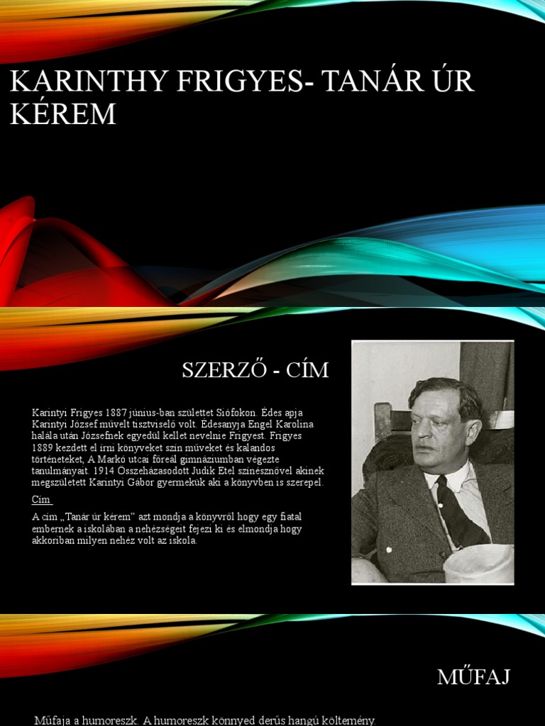 Karinty Frigyes - Tanár Úr Kérem | PDF
