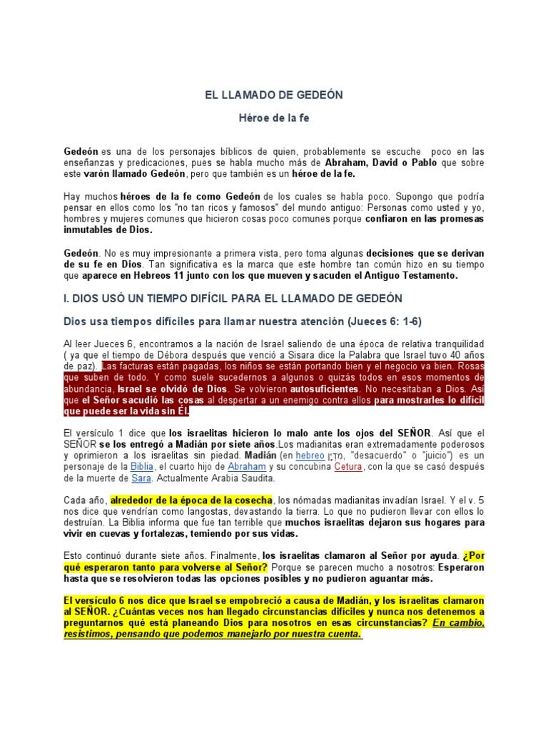 El llamado de Gedeón: Cómo Dios usa tiempos difíciles y personas improbables para cumplir su ...