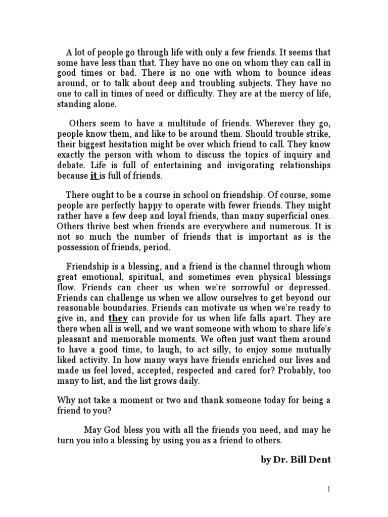 Friendship | PDF | Friendship