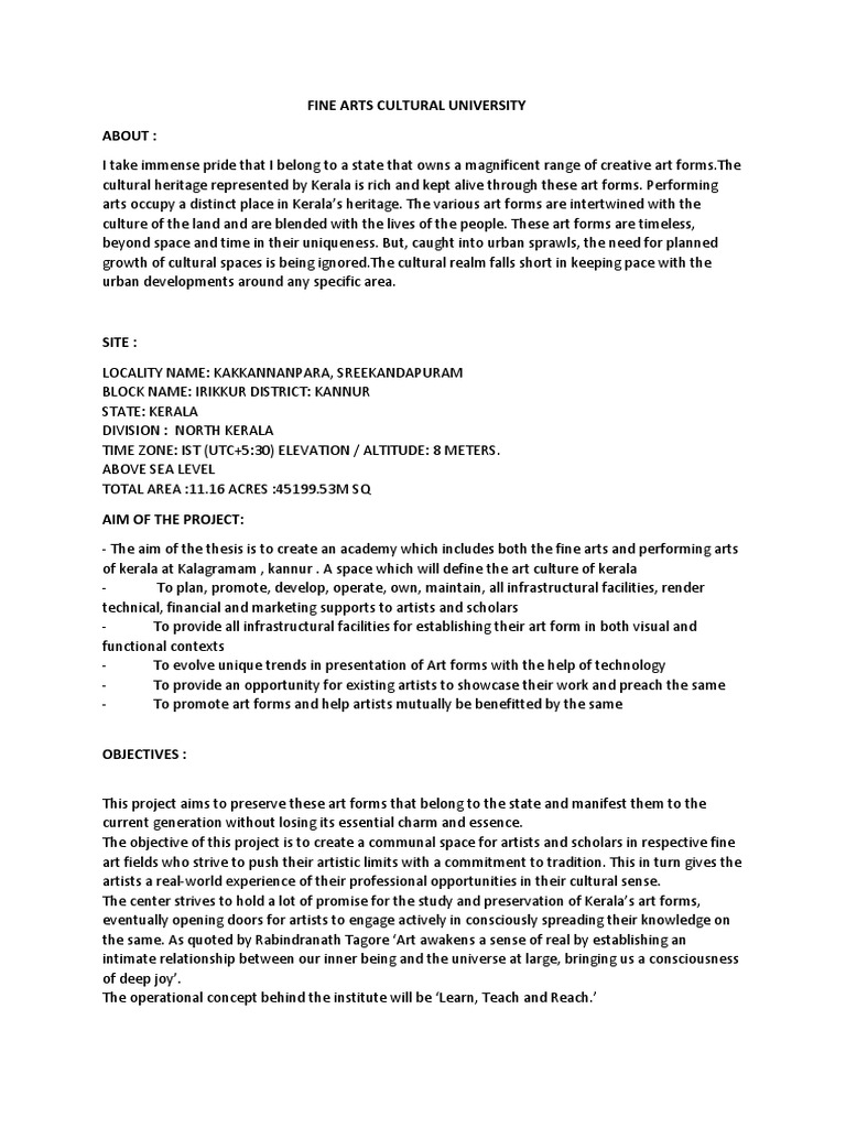 Fine Arts Cultural University | PDF
