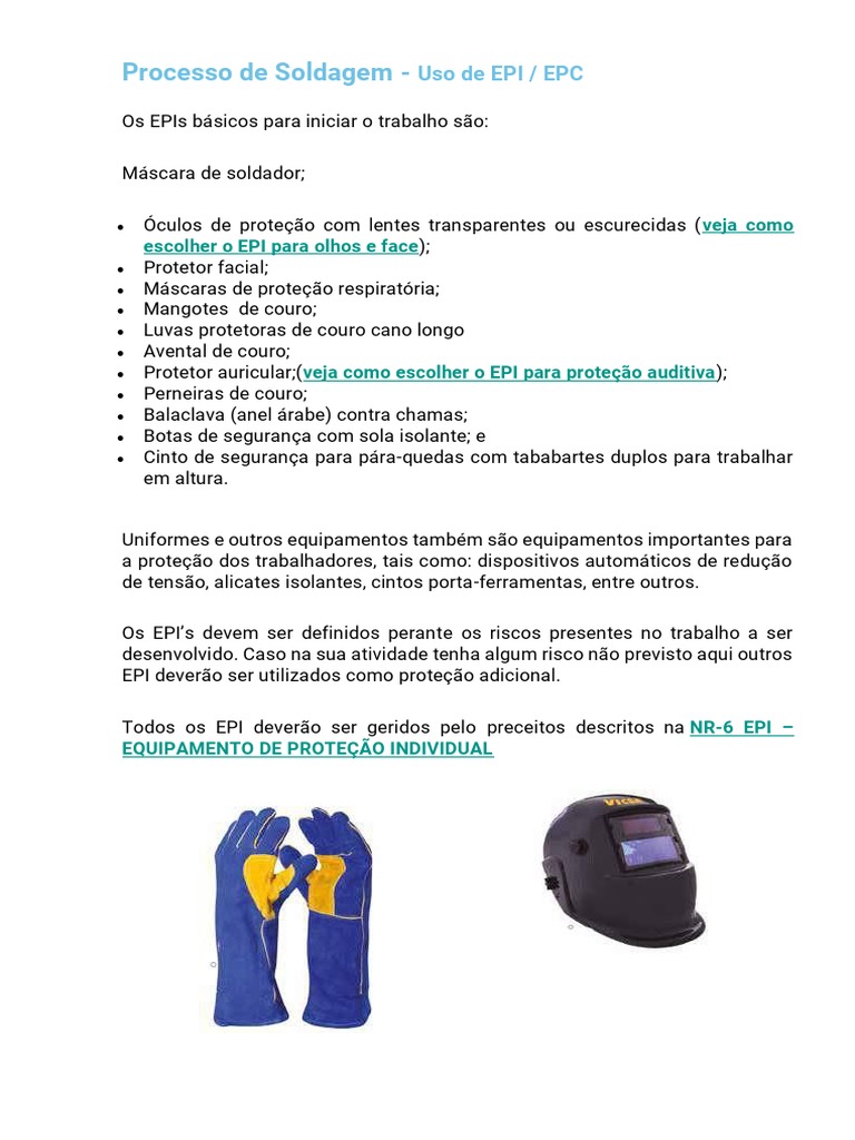 DDS 09 EPI E EPC Processo de Soldagem | PDF